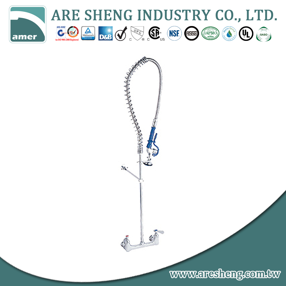 No lead 8” wall mount pre-rinse faucet, with wall bracket- Are Sheng ...