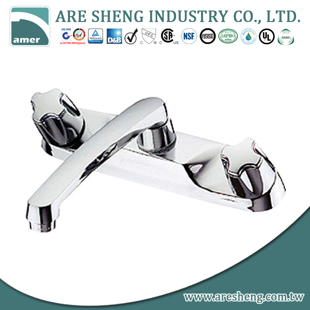 8” kitchen faucet with price pfi. Metal handles, brass material in ...