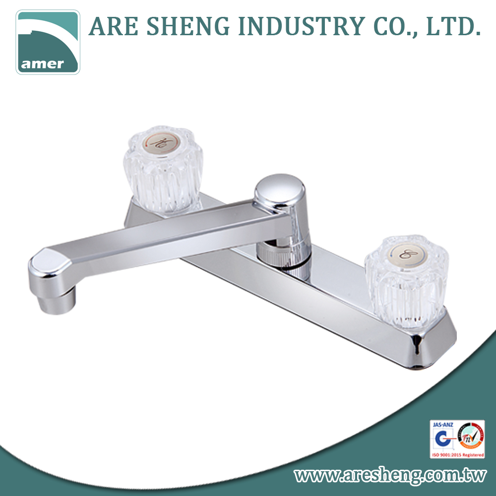 8” plastic kitchen faucet with acrylic handles-Are Sheng - professional ...