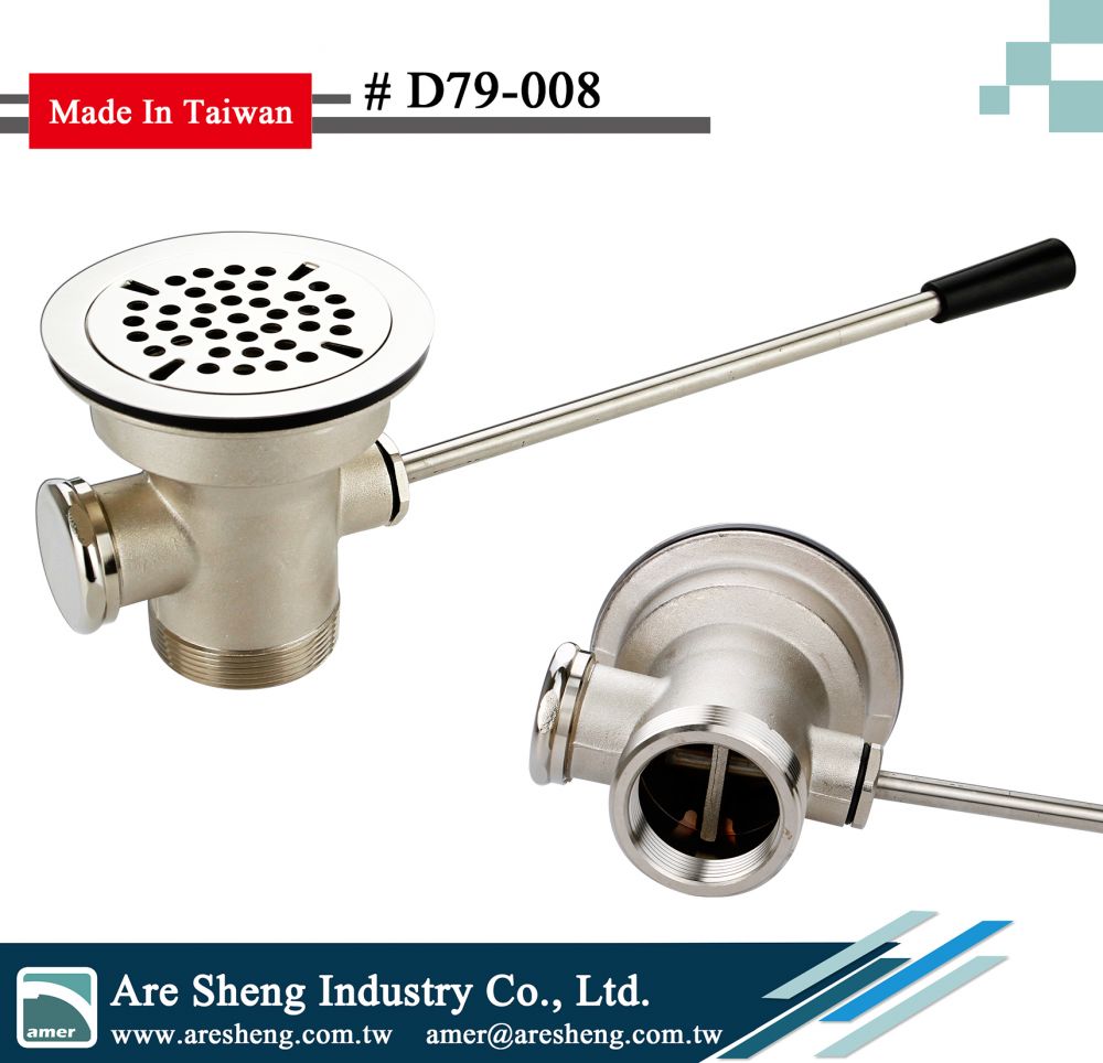 Commercial Waste Valve with Overflow- Lever Handle | Are Sheng