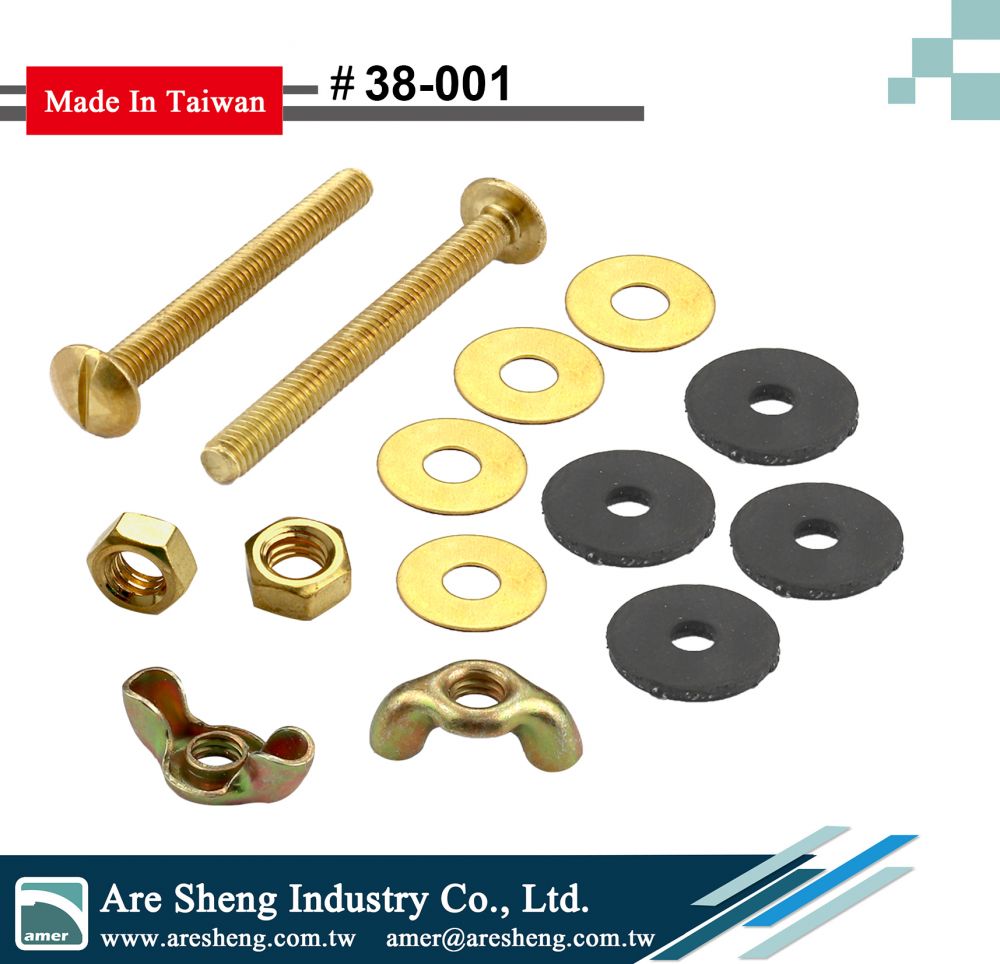 5/16 x 3 brass toilet tank bolt | Are Sheng